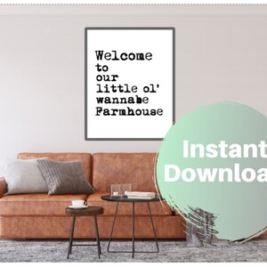Farmhouse Printable Farmhouse Wall Decor • Black and White Typography ...
