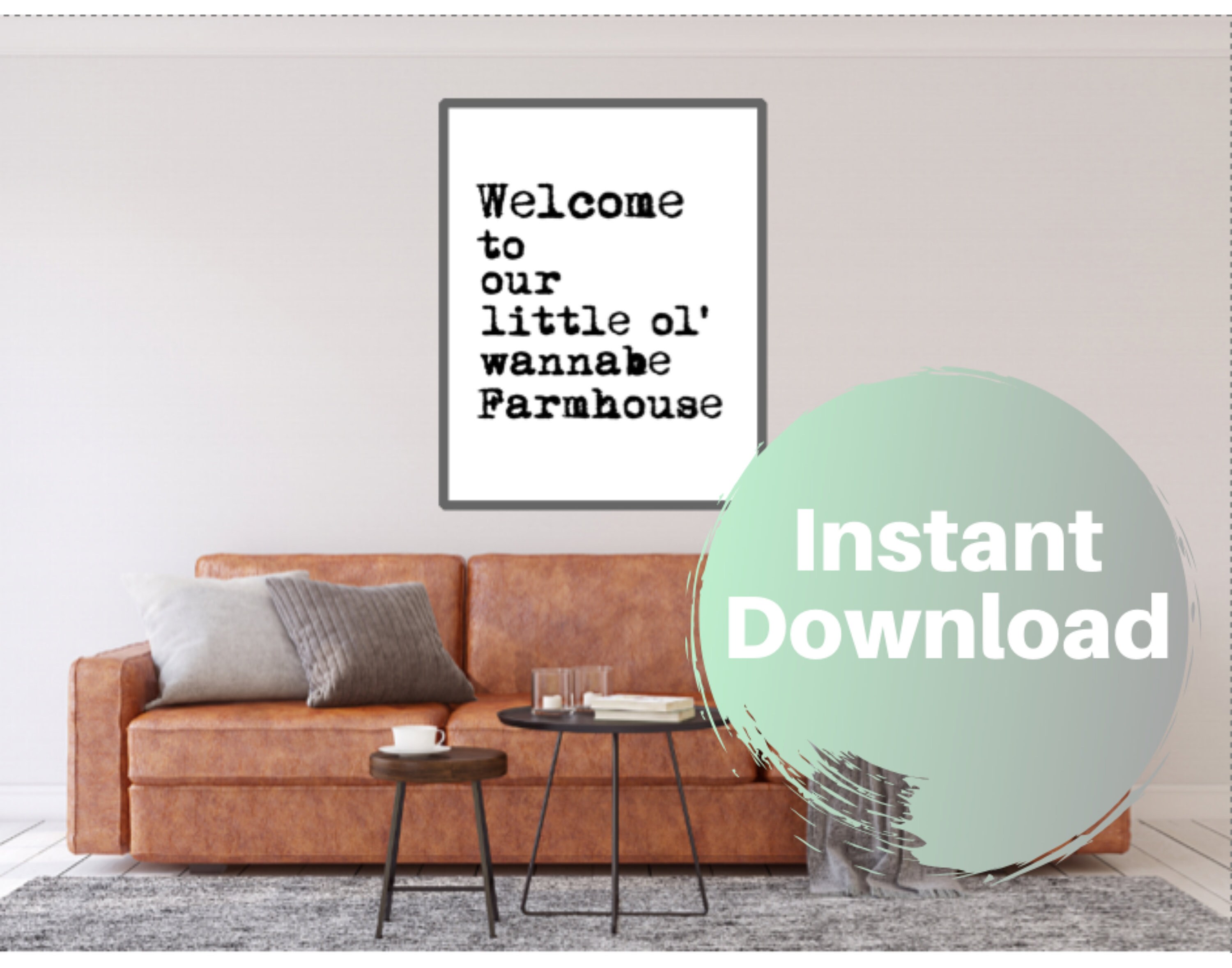 Farmhouse Printable Farmhouse Wall Decor • Black and White Typography ...