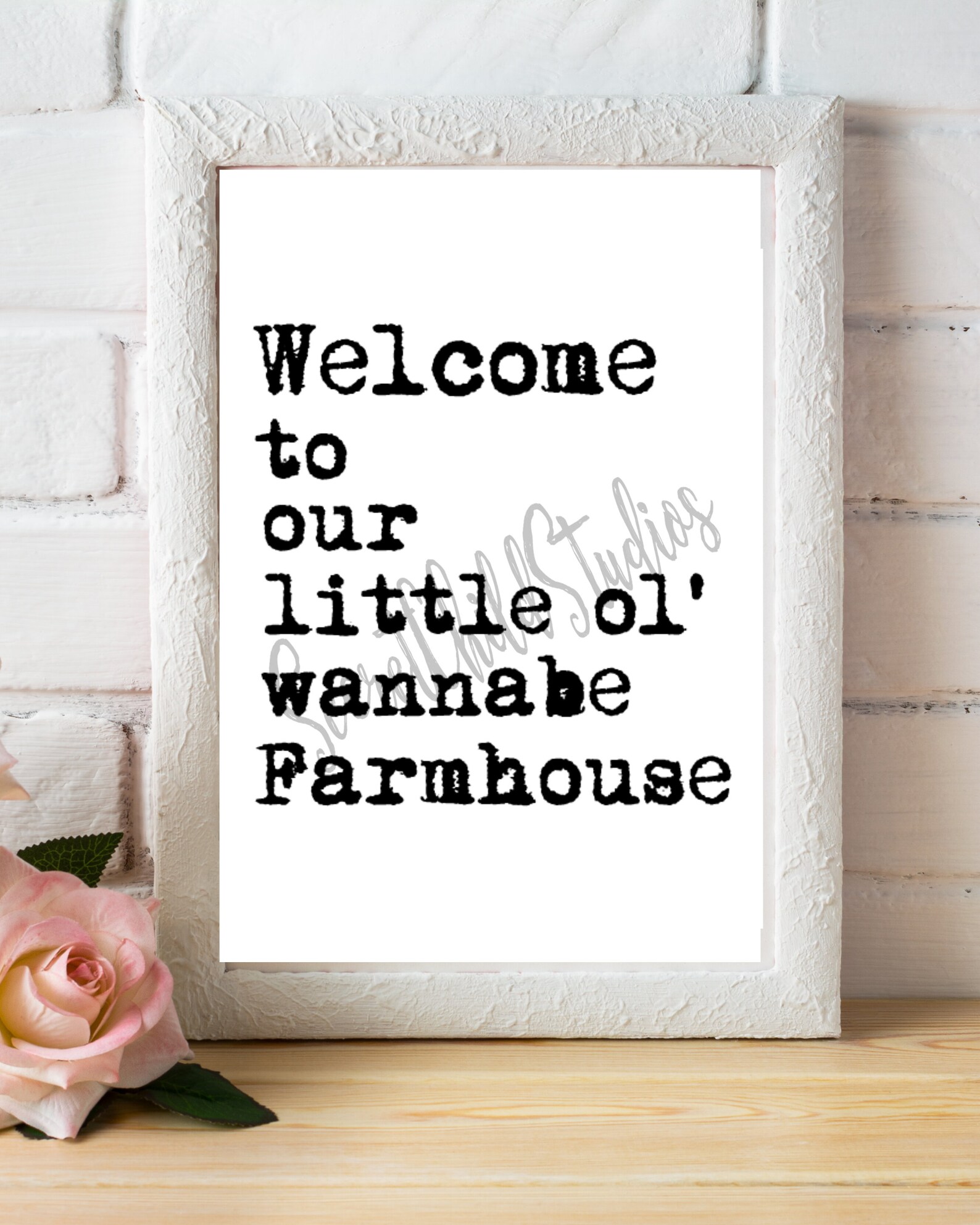 Farmhouse Printable Farmhouse Wall Decor • Black and White Typography ...