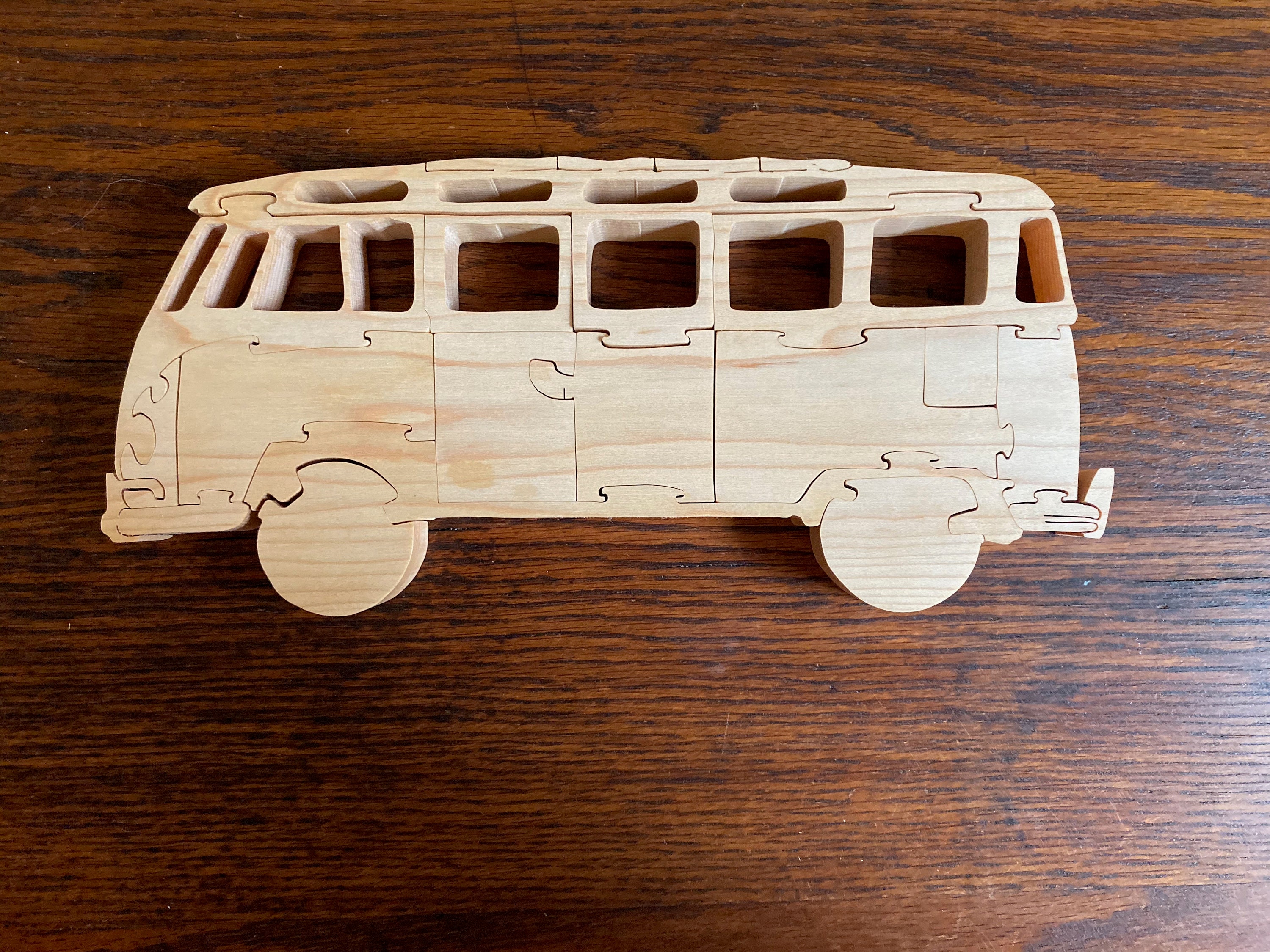 VW Bus Puzzle: Maple, Free Standing, Adult, Puzzle, Decor, Wooden Gift ...