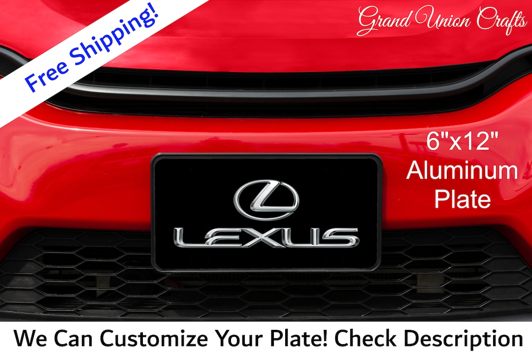 Lexus Custom Aluminum License Plate Logo Nx Rx Rz Tx Gx Lx Rc - Etsy