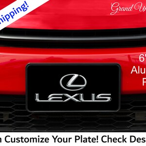 Lexus Custom Aluminum License Plate Logo Nx Rx Rz Tx Gx Lx Rc - Etsy