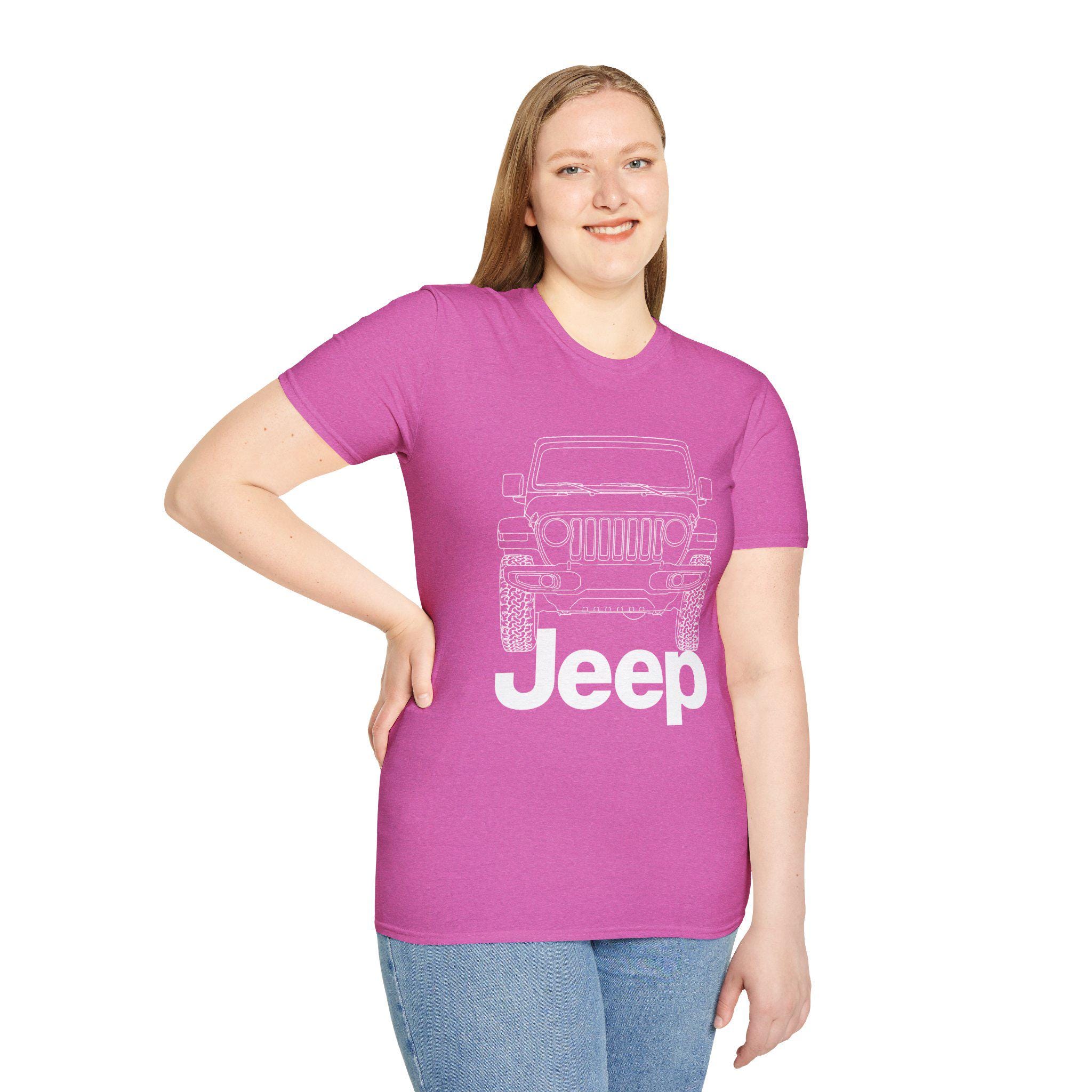 Jeep Wrangler Front End Outline Tracing Shirt Custom Sketch Drawing T ...