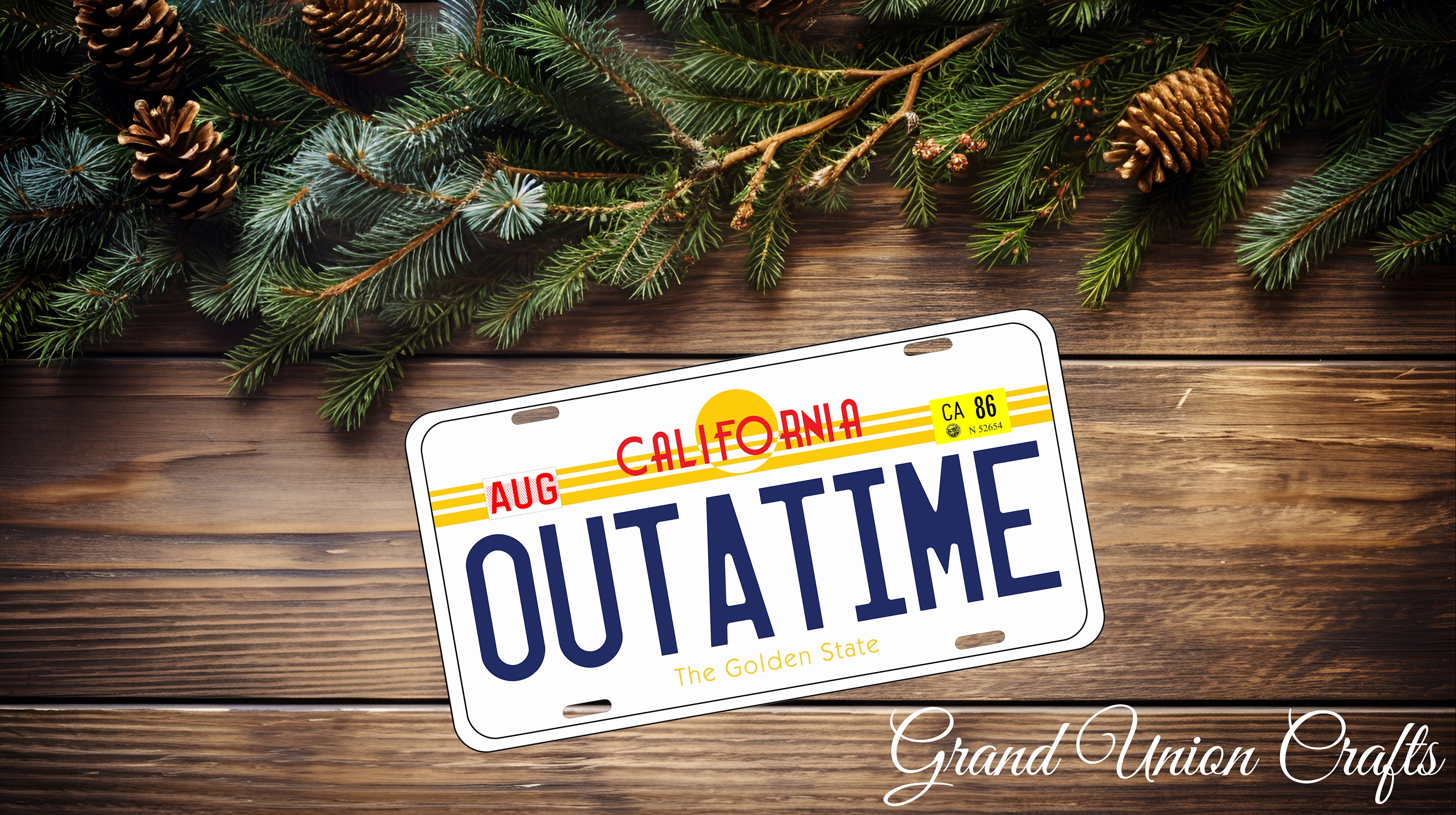 Back to the Future Outatime California Aluminum License Plate - Etsy