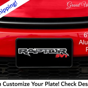 Ford Raptor SVT Aluminum License Plate - Etsy