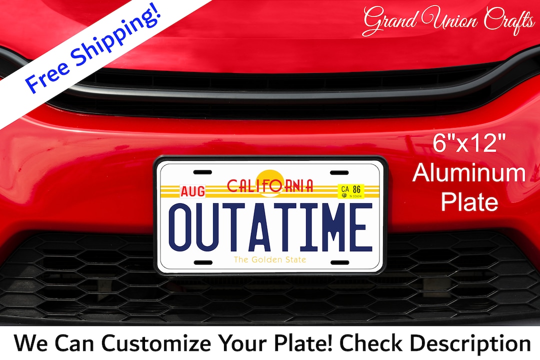Back to the Future Outatime California Aluminum License Plate - Etsy