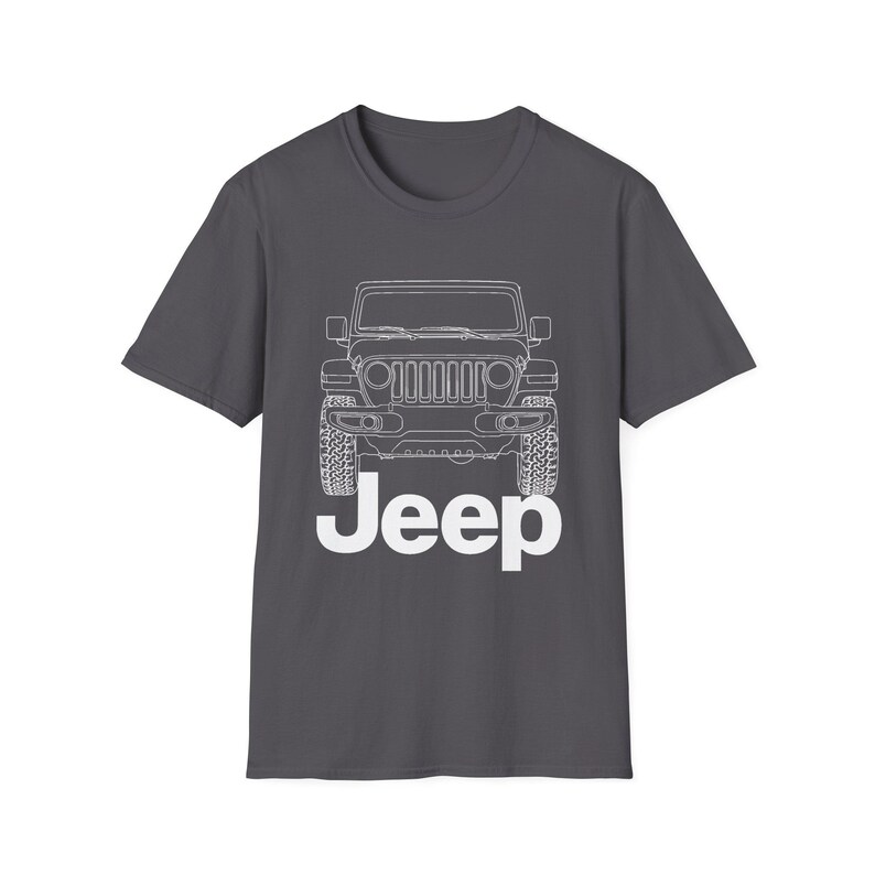 Jeep Wrangler Front End Outline Tracing Shirt Custom Sketch Drawing T ...