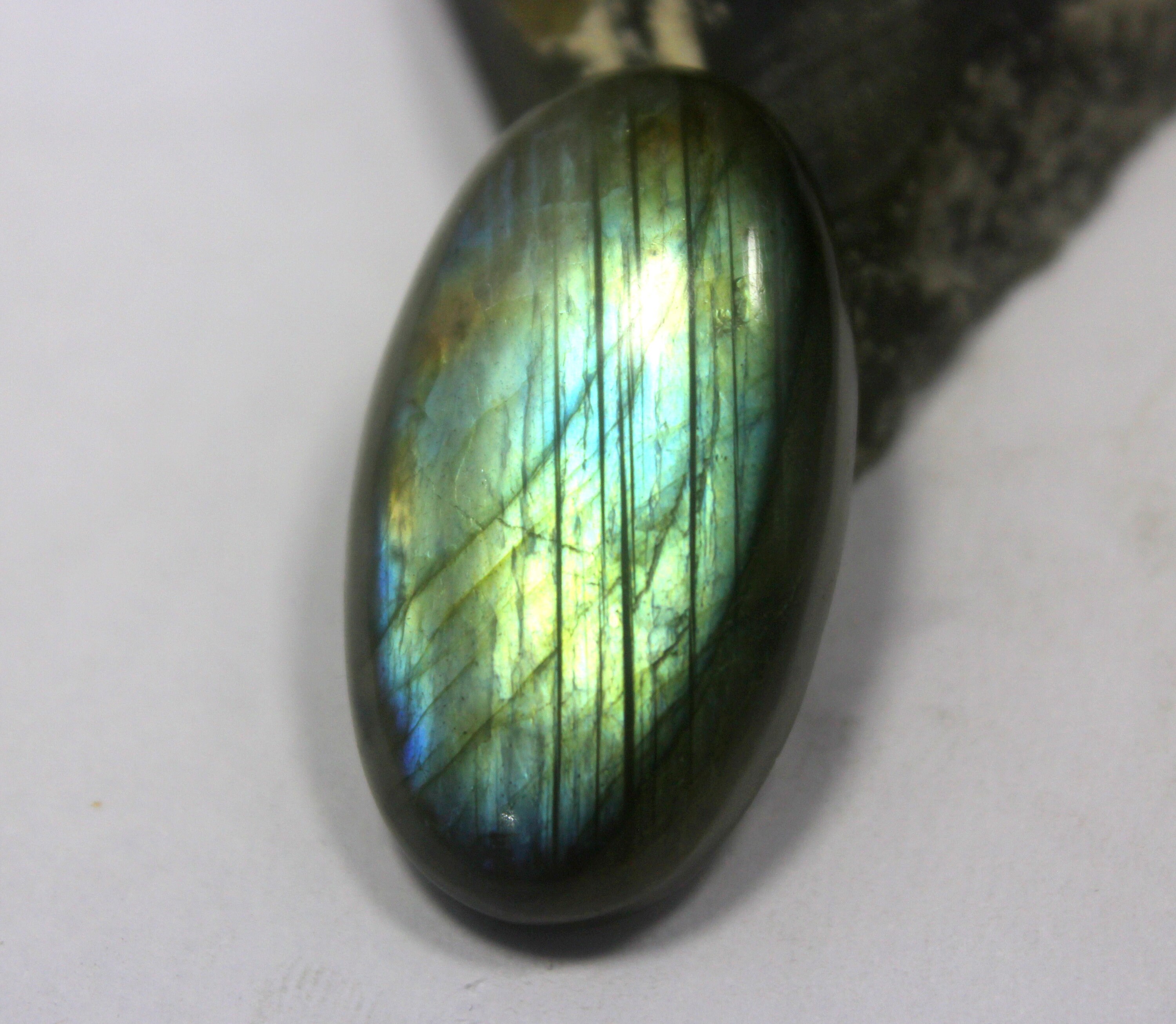 53.50 Cts Natural Labradorite Green Fire Gemstone Excellent | Etsy