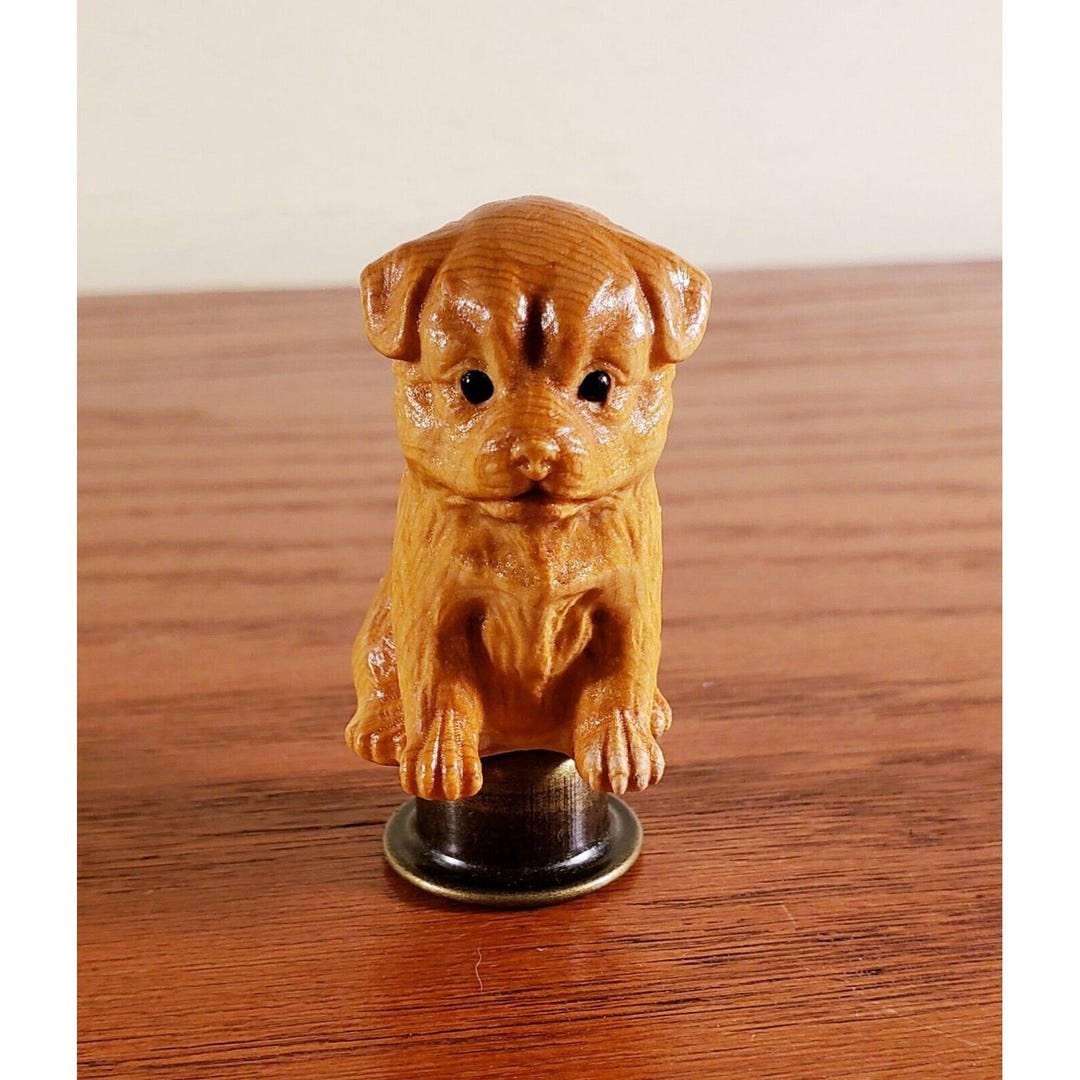 Pit Bull Dog Puppy Lamp Finial Shade Topper Wood - Etsy