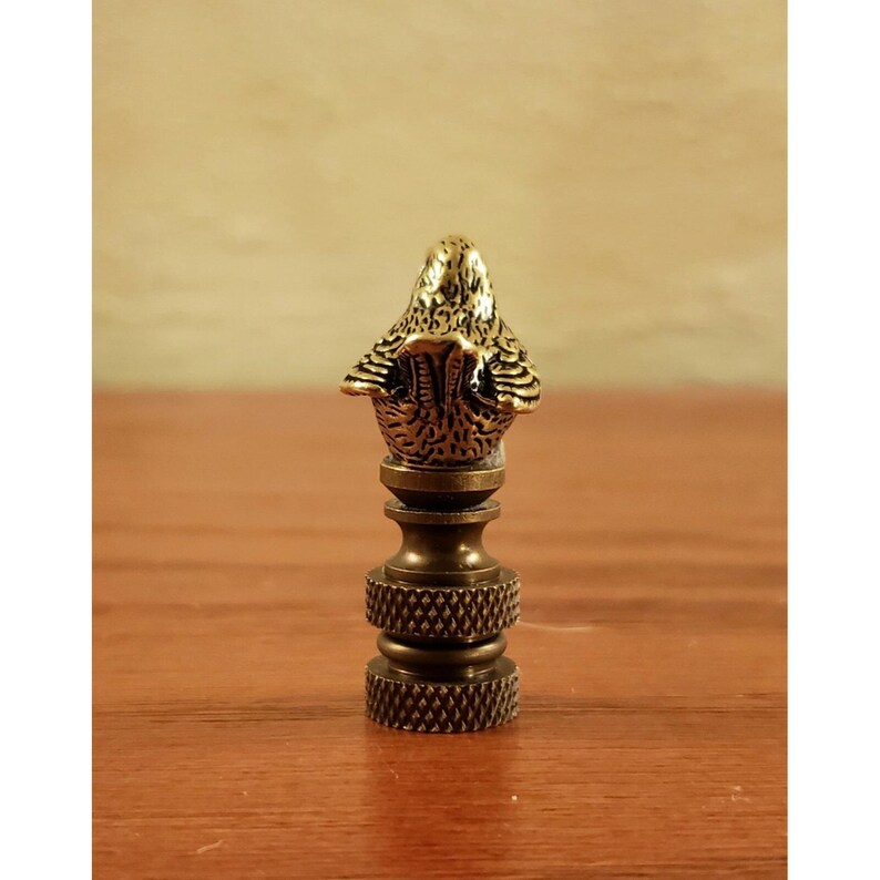 Bird Lamp Finial Shade Topper Brass Retro Bird Lover Farmhouse 1.75 ...