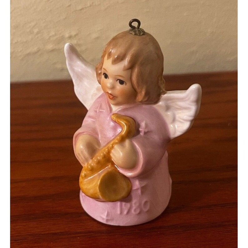 Vintage Goebel Pink Angel Saxophone Bell Christmas Ornament - Etsy