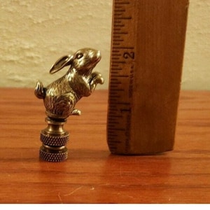 Rabbit Bunny Lamp Finial Topper Ornate Antique Gold Color Brass ...