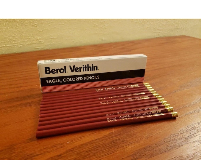 Vintage Berol Verithin Colored Pencils Carmine Red 745 Set 11 High ...
