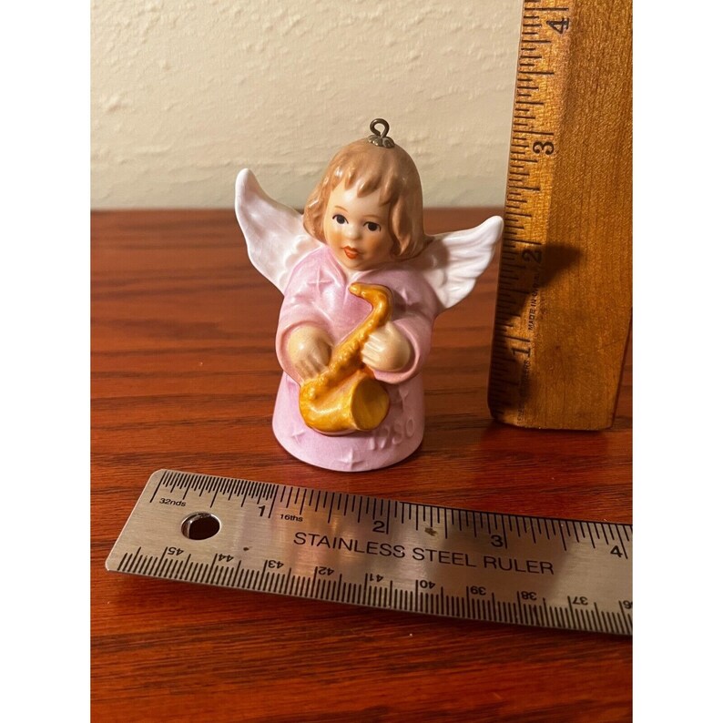 Vintage Goebel Pink Angel Saxophone Bell Christmas Ornament - Etsy