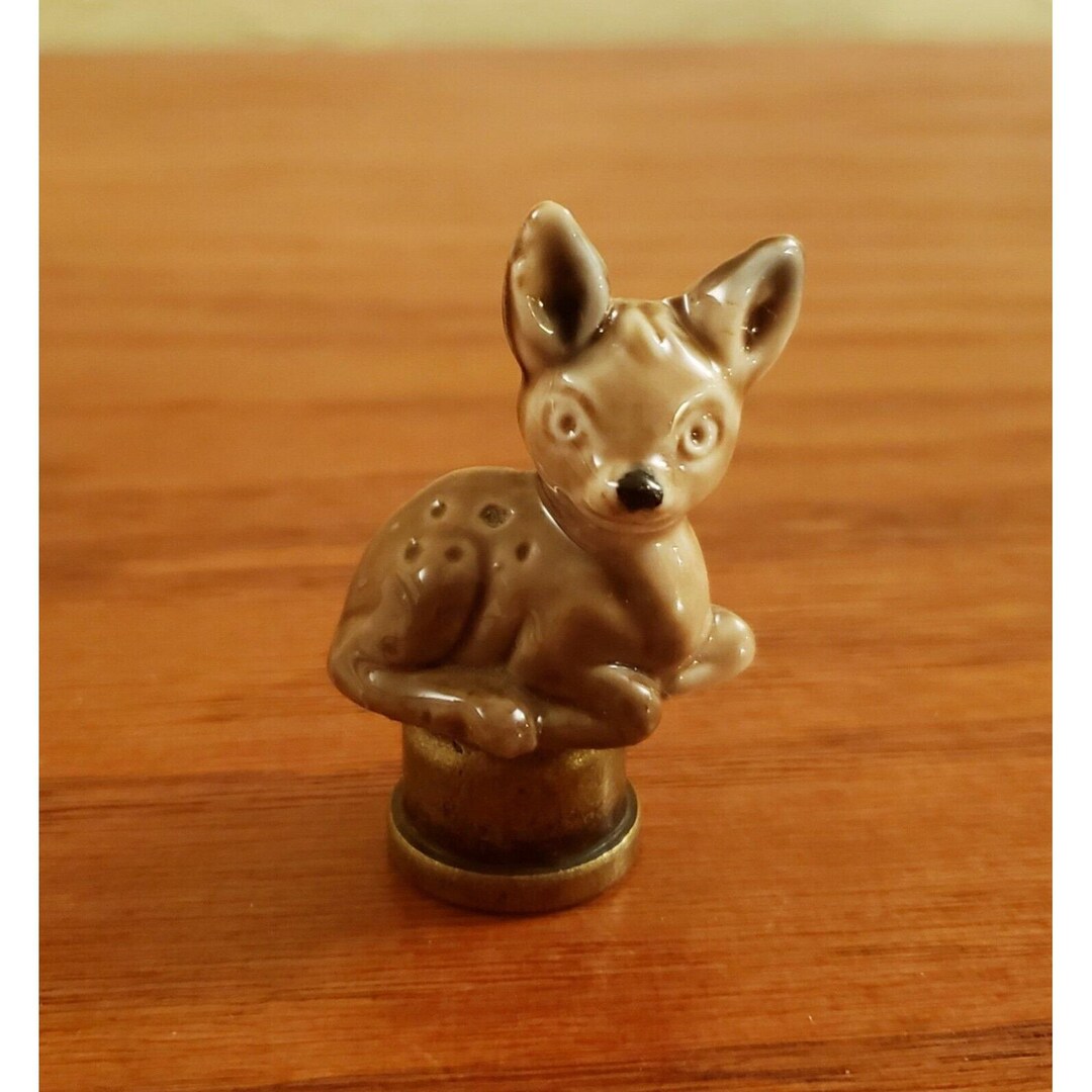 Fawn Deer Lamp Finial Shade Topper Wade England Vintage Unique Country ...