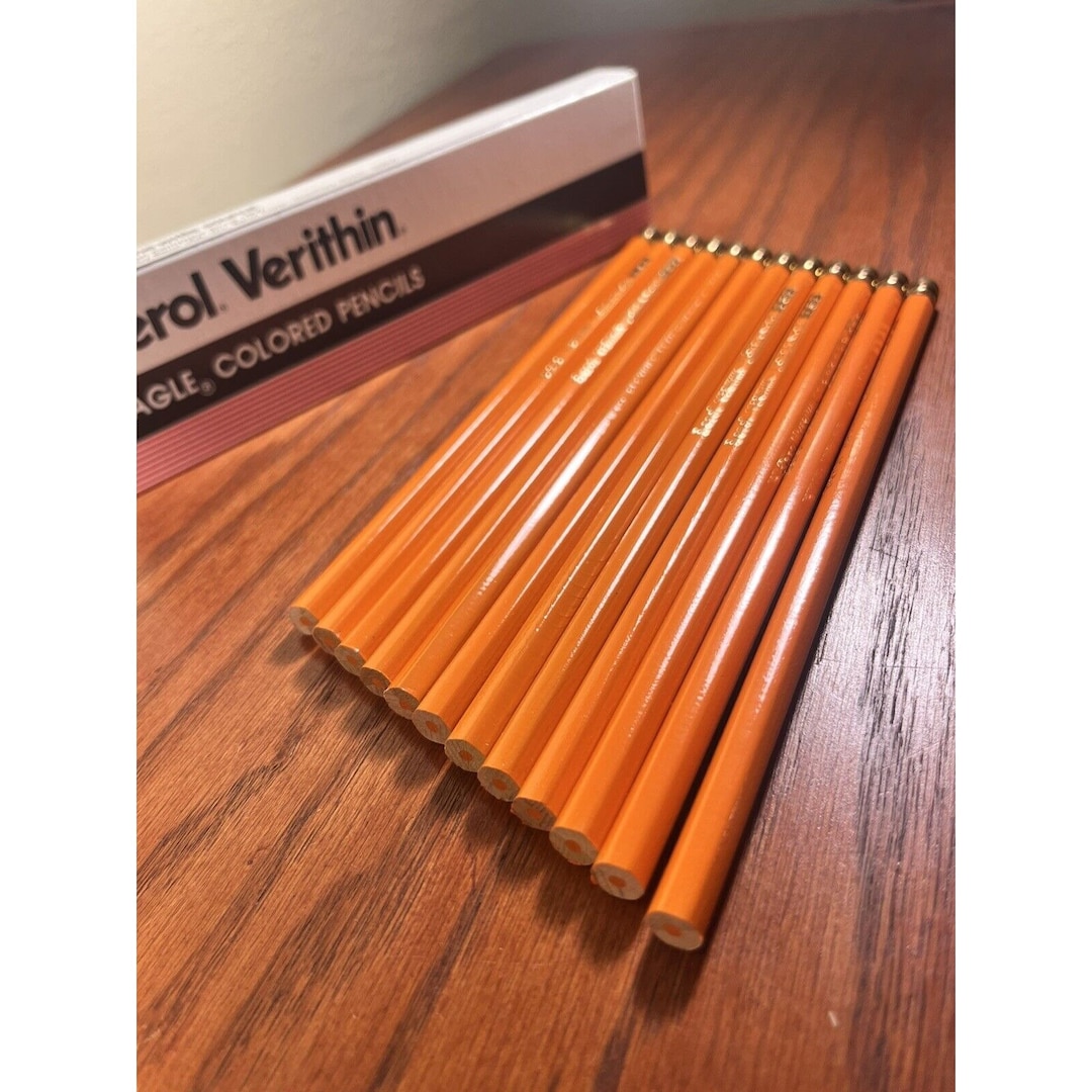 Vintage Berol Verithin Orange 737 New High Grade Colored Artist Pencils ...