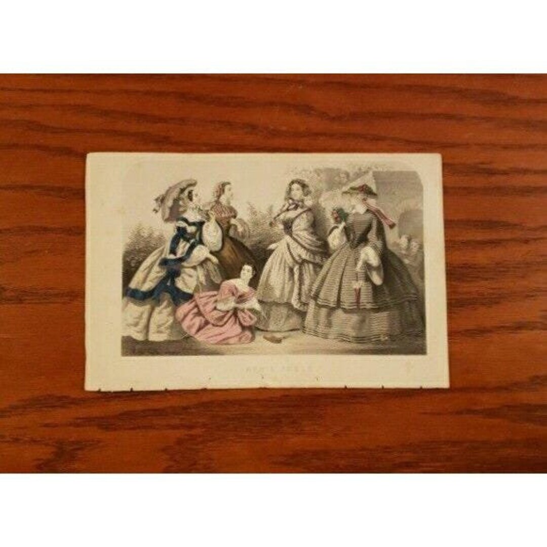 Antique Godeys Print Victorian Fashion 1859 April Fool - Etsy