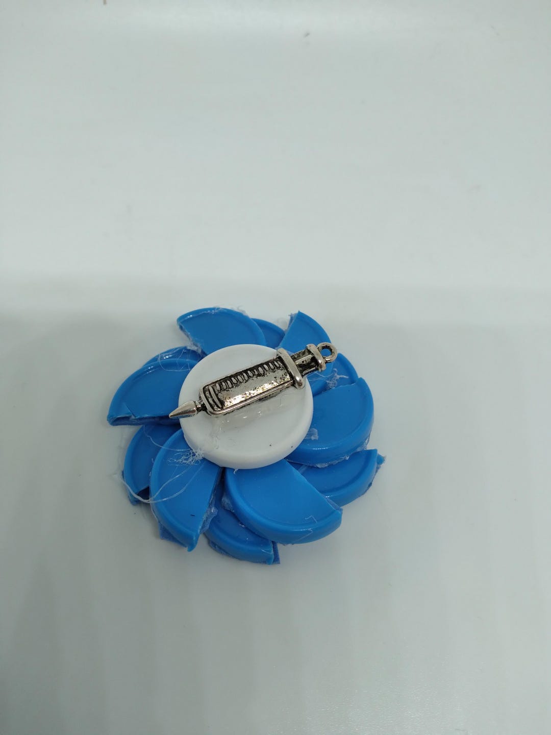 IV CAP ART Plastic Gray Syringe on a Blue Plastic Pinwheel - Etsy