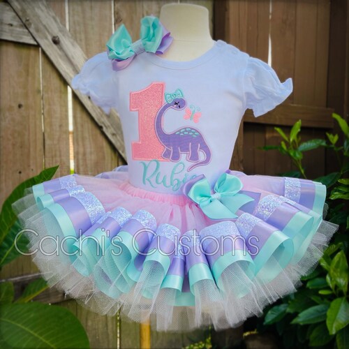 T-rex Girly Dino Girly Dinosaur Birthday Shirt Tutu Outfit - Etsy