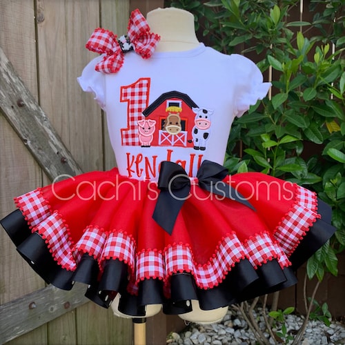 Farm Birthday Outfit Farm Tutu Outfit Girl Barn Animals - Etsy