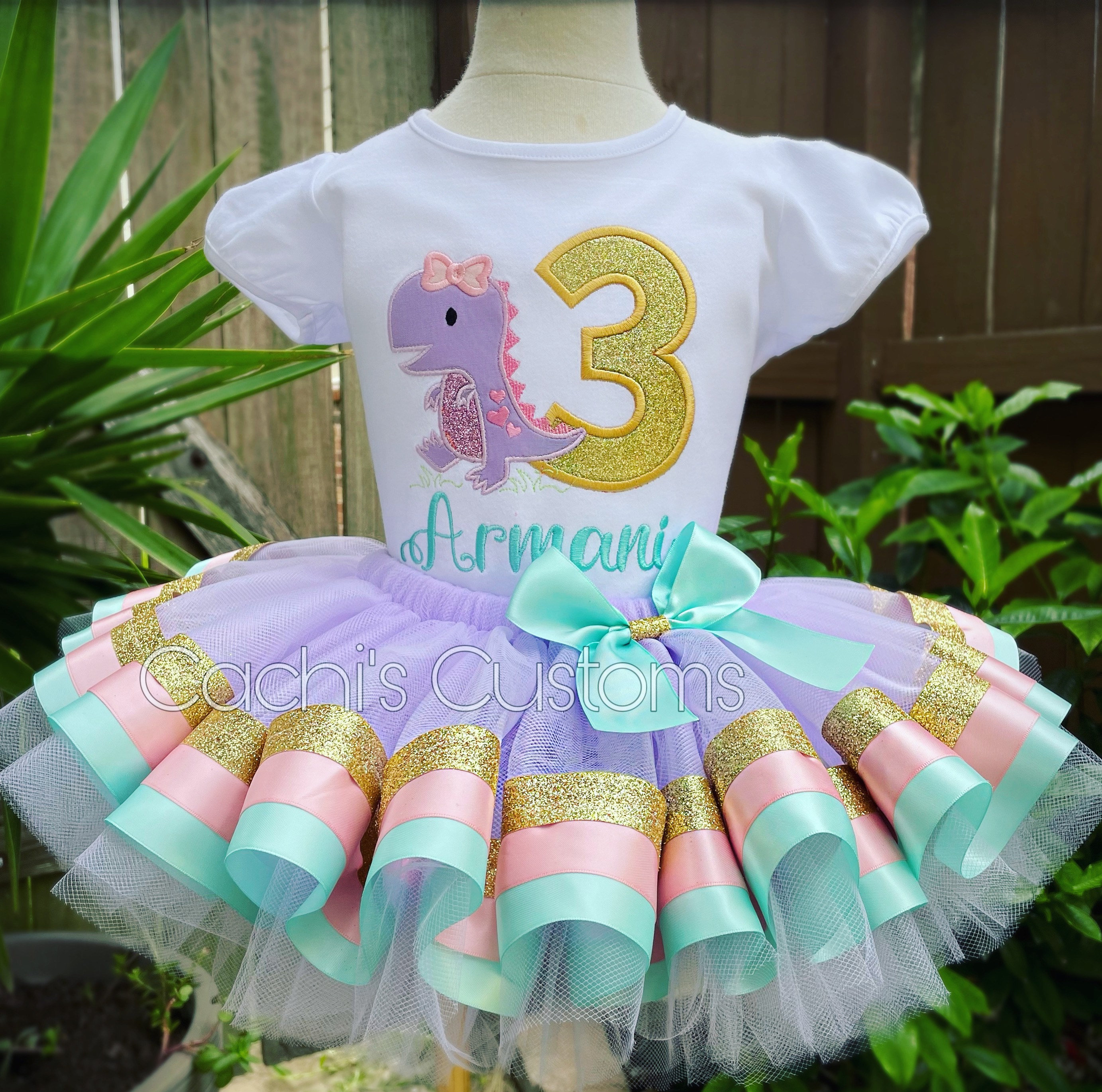 Dino Birthday Outfit | Dinosaur Birthday Tutu | Any Age Dino Outfit - Etsy