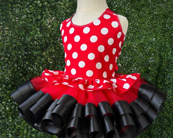 Polka Dot Tutu Outfit | Mouse Tutu Birthday Outfit - Etsy