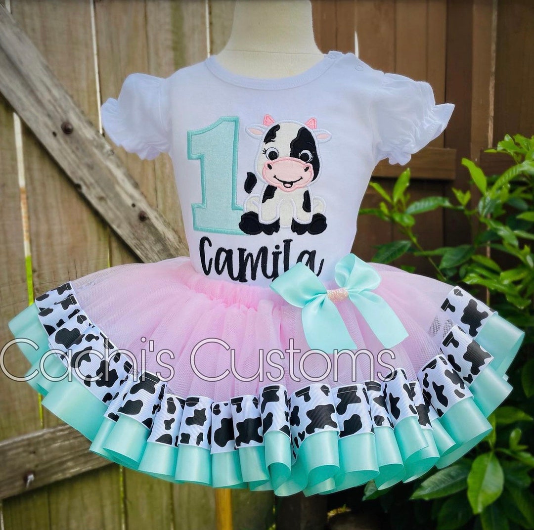 Farm Birthday Outfit - Cow Birthday Tutu - Barnyard Birthday Outfit - Etsy