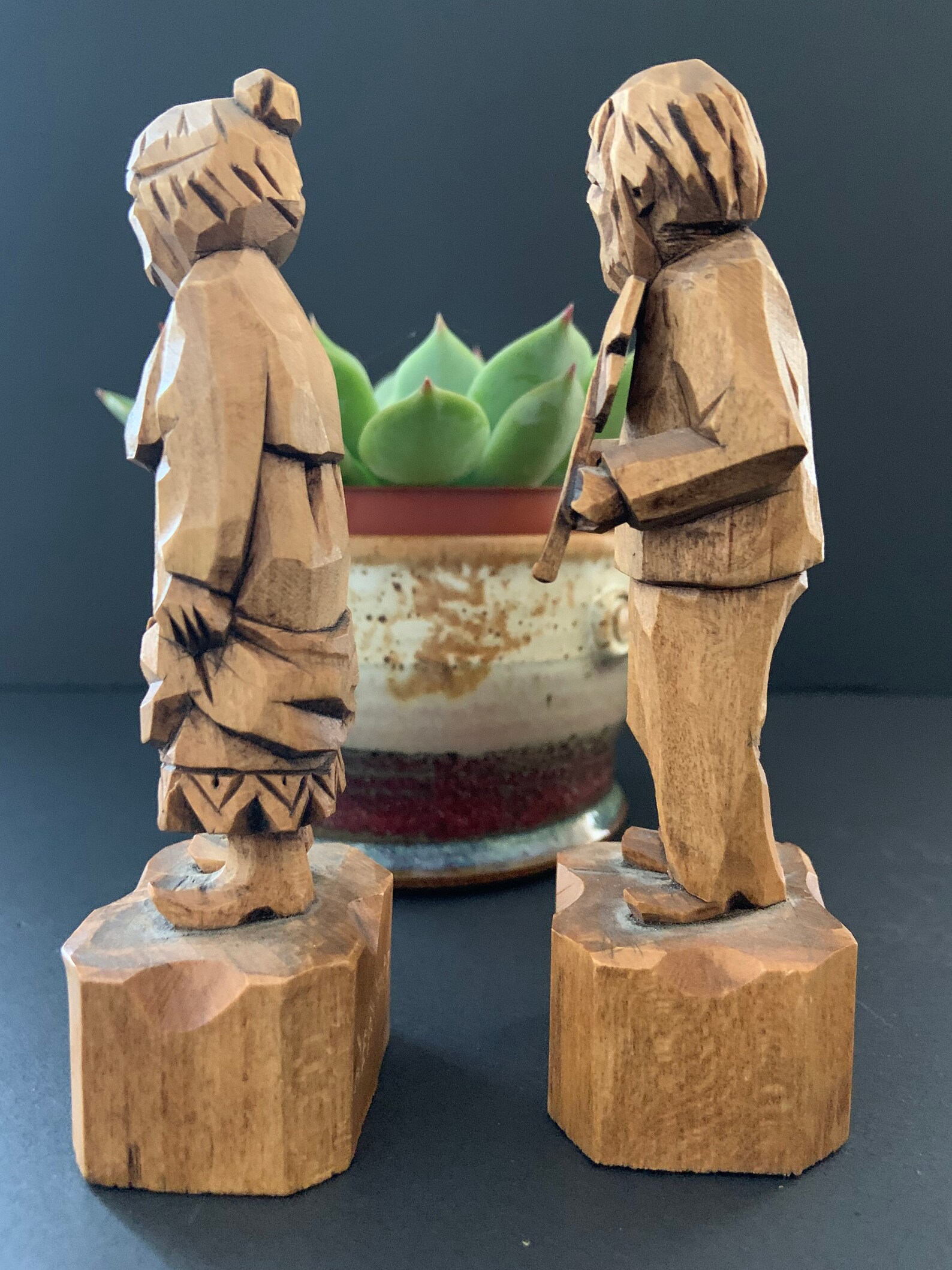 Canadian QUEBEC FOLK ART Berthier Beauregard Wood Carvings 2 | Etsy Canada