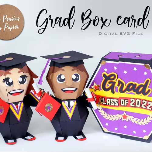 Graduation Treat Cup SVG 3D SVG Cricut Silhouette Box - Etsy