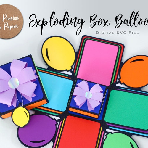 EXPLODING Box BALLOON SVG Classic Collection Instant - Etsy