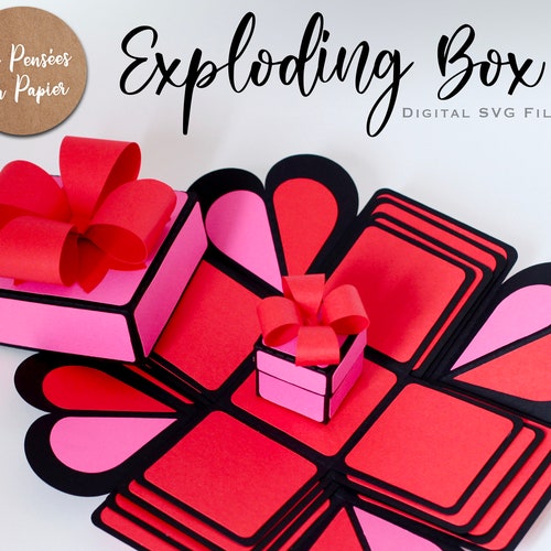 SVG Heart Explosion Box/cut File/exploding Card Template/svg | Etsy UK