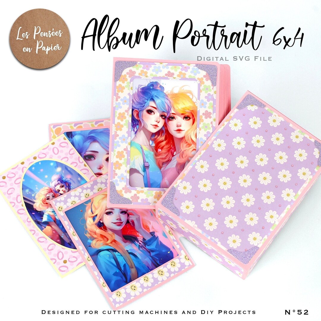 ALBUM Portrait 6x4 - 3D SVG | Instant Download | 24 Pages - 13/25 ...