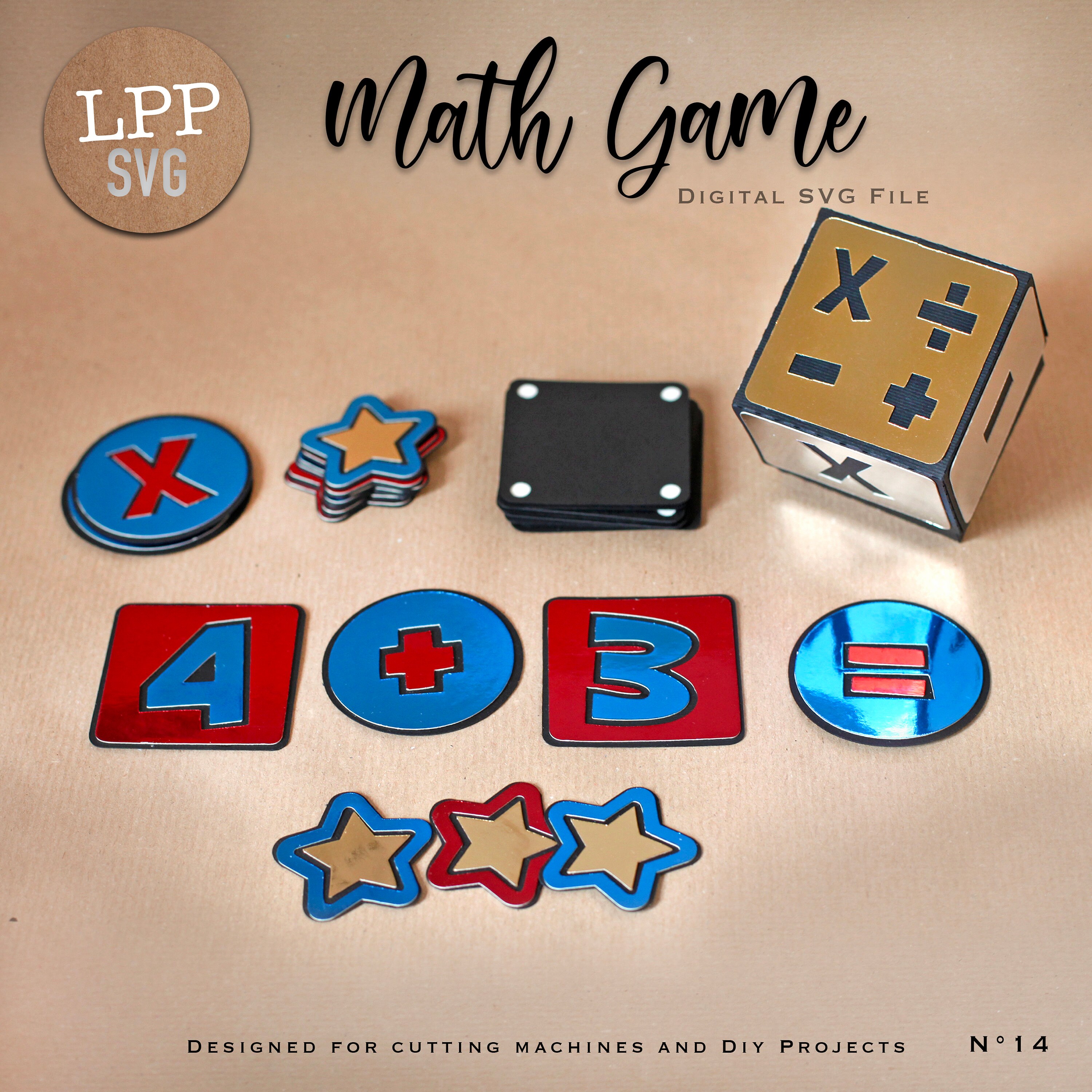 MATH GAME SVG Template Instant Download Project for - Etsy