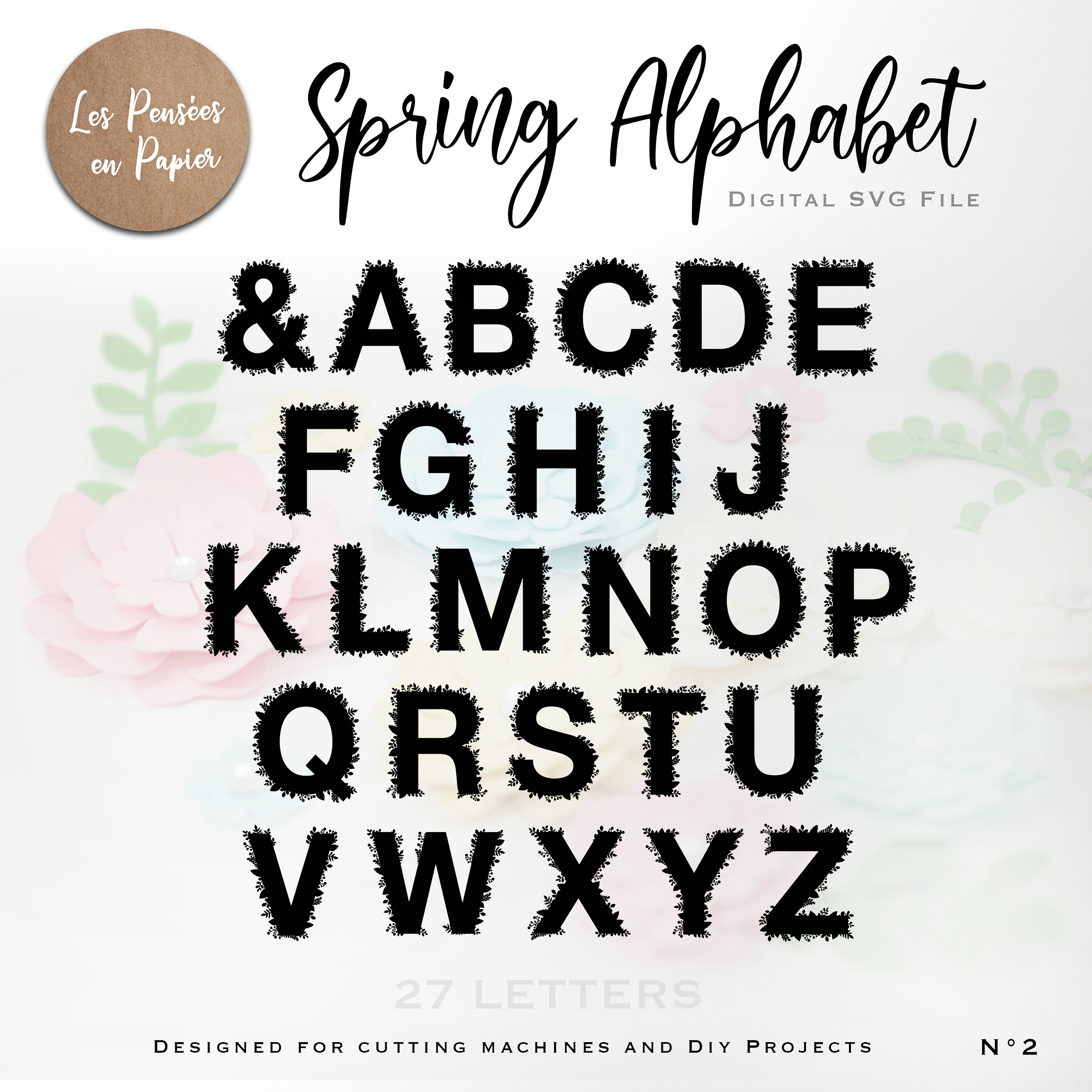 SPRING Alphabet 3D SVG | Instant Download | 27 Letters | Project for ...