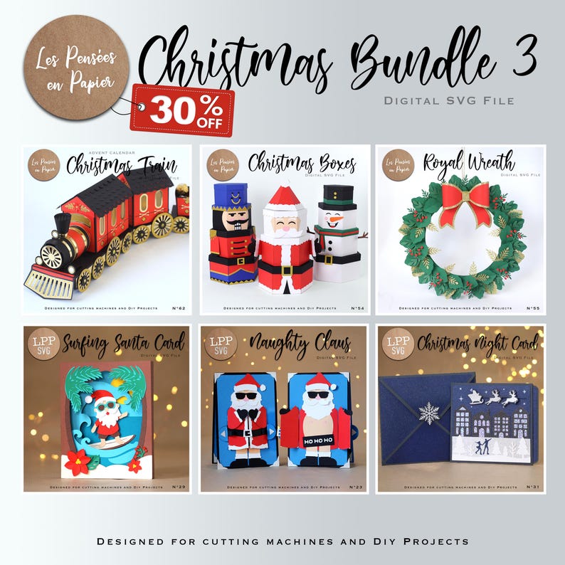 30% OFF - Christmas Bundle 3 - 3D SVG | Instant Download | Project for ...