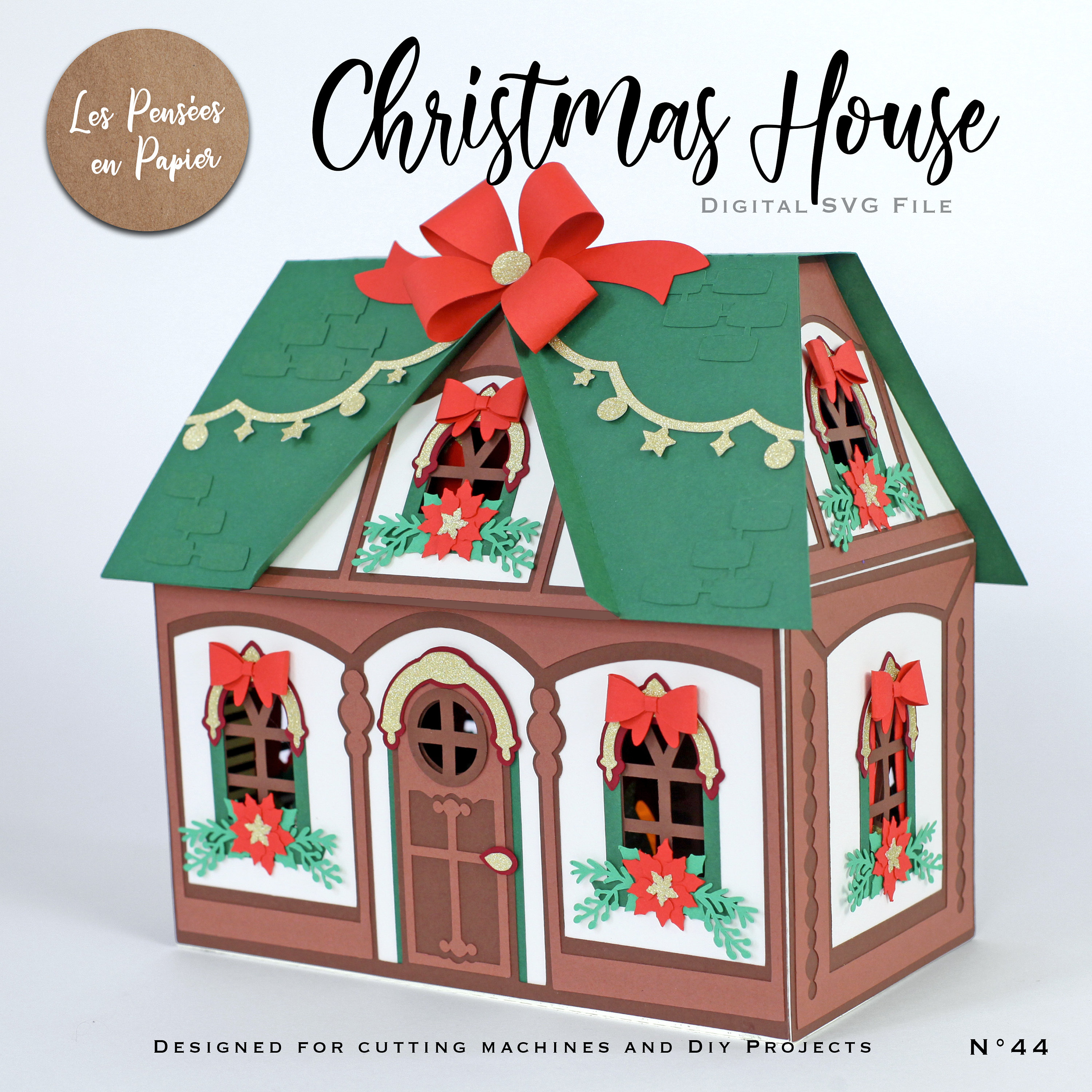 CHRISTMAS HOUSE SVG Instant Download Svg Project for - Etsy UK