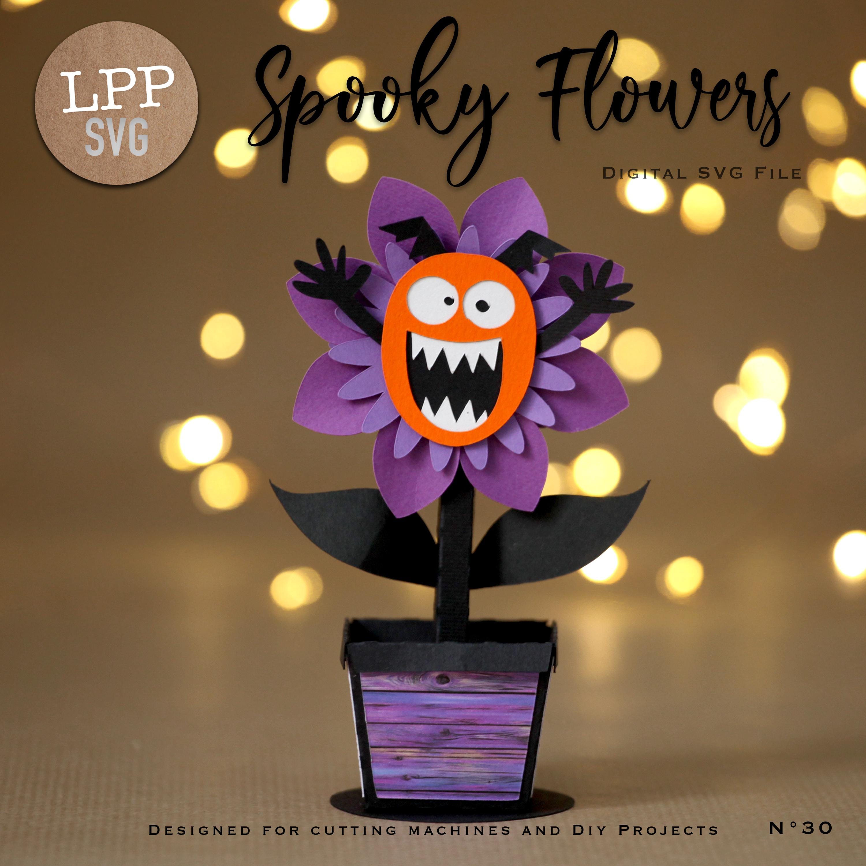 SPOOKY Flowers - 3D SVG | Instant Download | Halloween | Project for ...