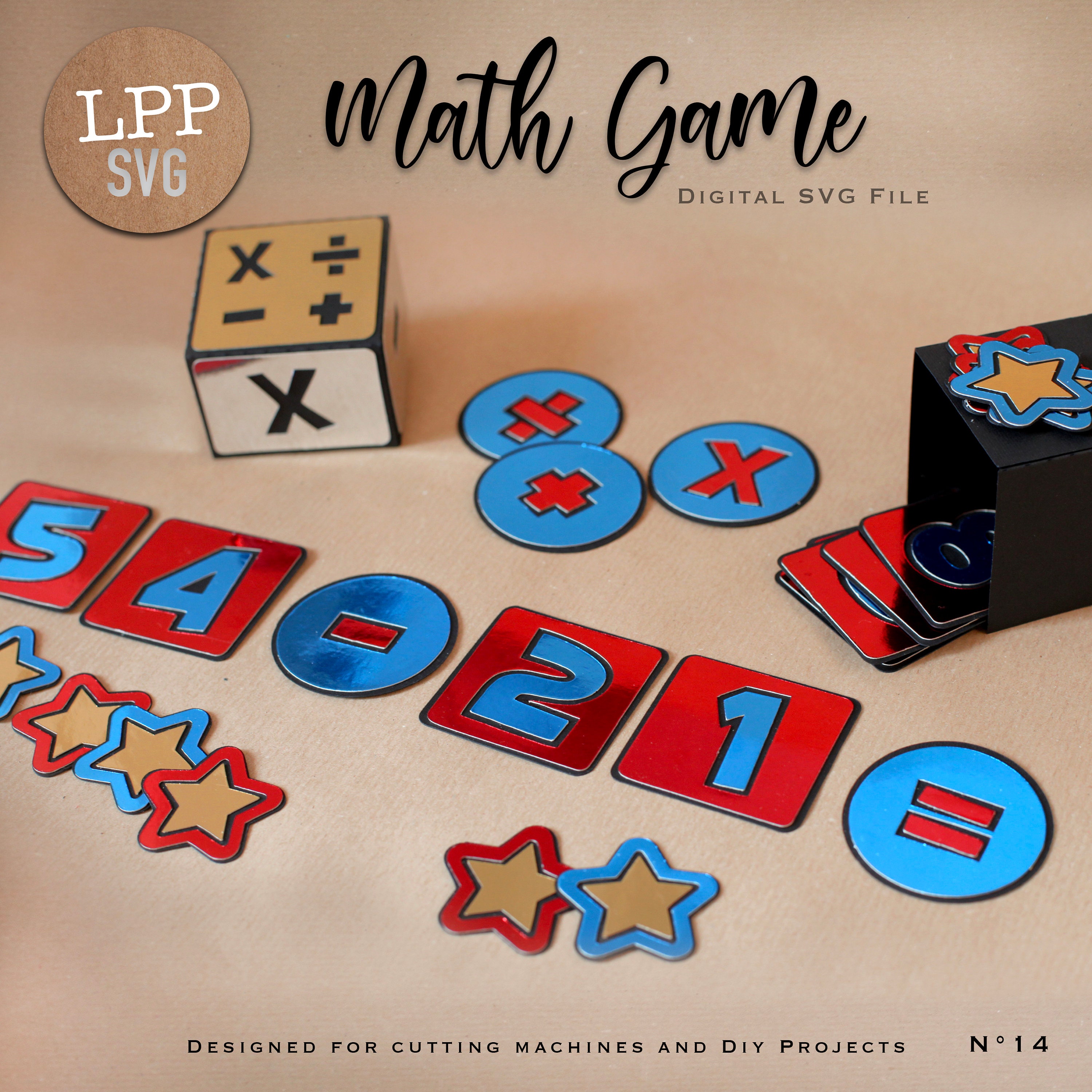 MATH GAME SVG Template Instant Download Project for - Etsy