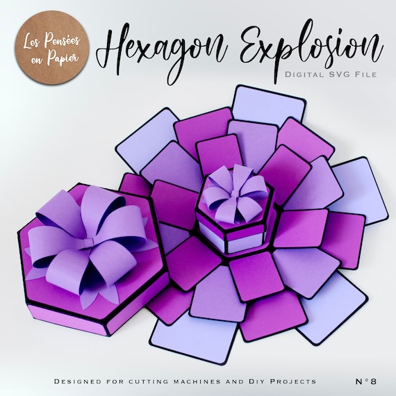 Hexagon Explosion Box Template