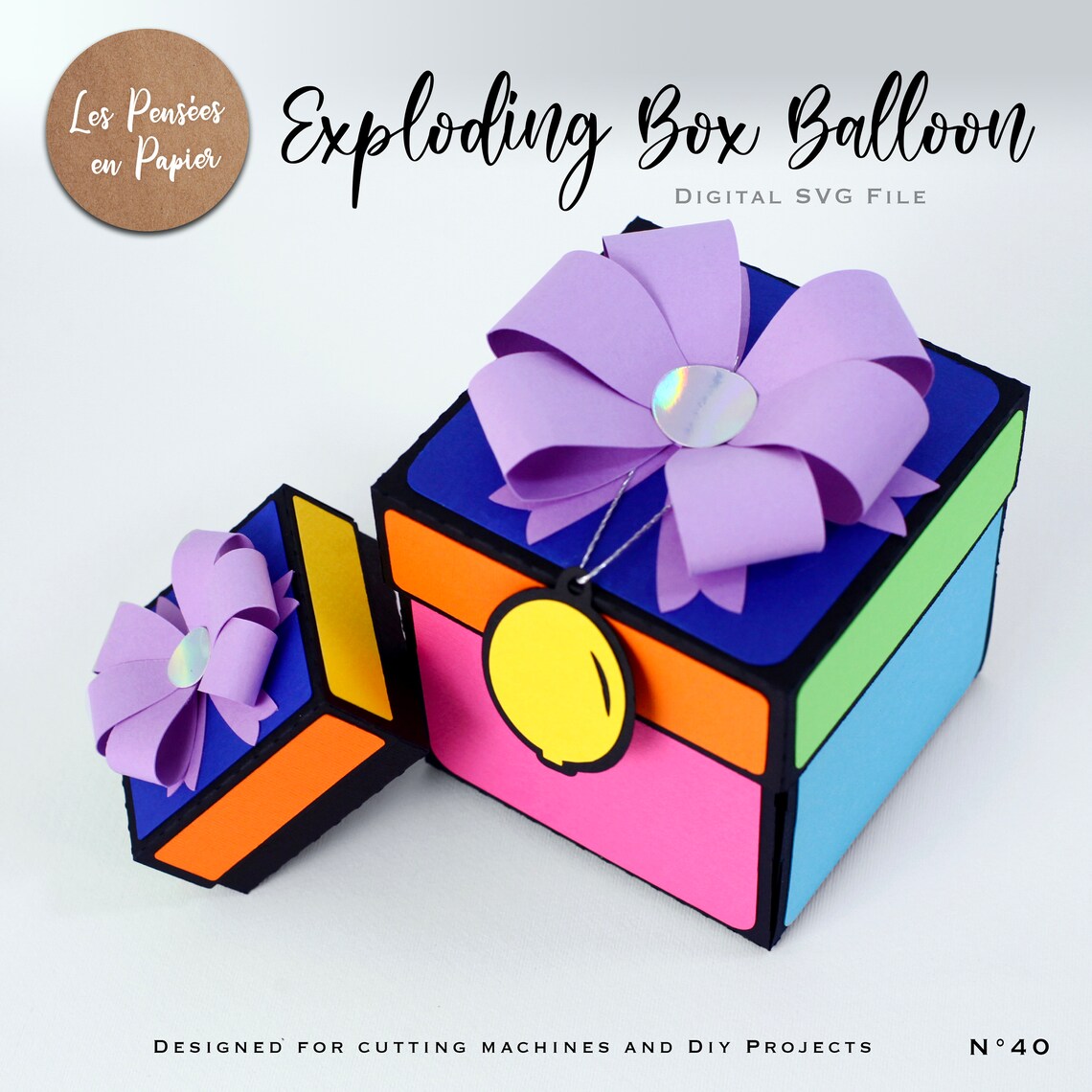 EXPLODING Box BALLOON SVG Classic Collection Instant - Etsy