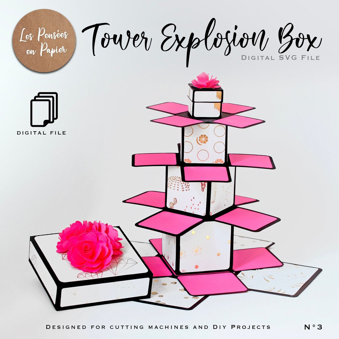 TOWER Explosion Box - 3D SVG | Instant Download | Explosion Box ...