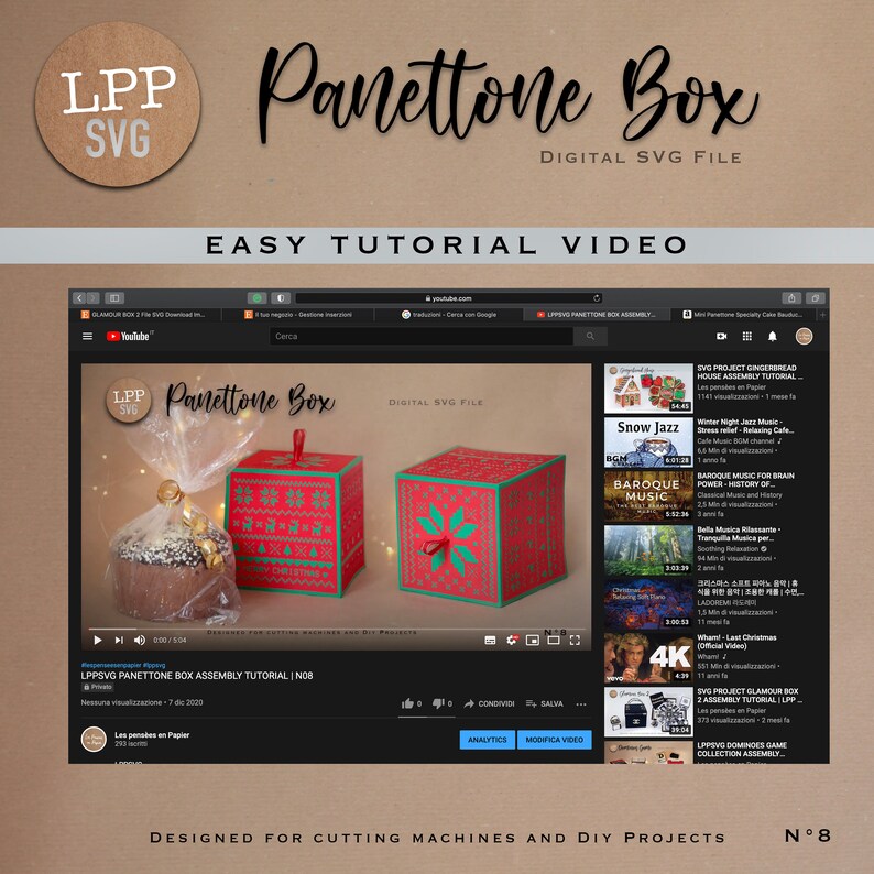 PANETTONE Box - 3D SVG | Instant Download | Christmas Theme | Project ...