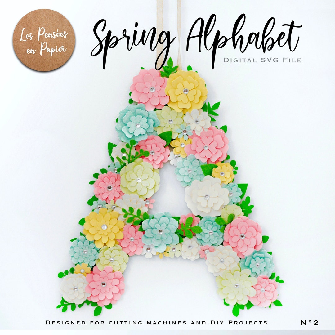 SPRING Alphabet 3D SVG | Instant Download | 27 Letters | Project for ...