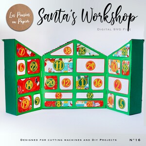 SANTA'S Workshop - 3D SVG | Instant Download | Christmas Advent ...