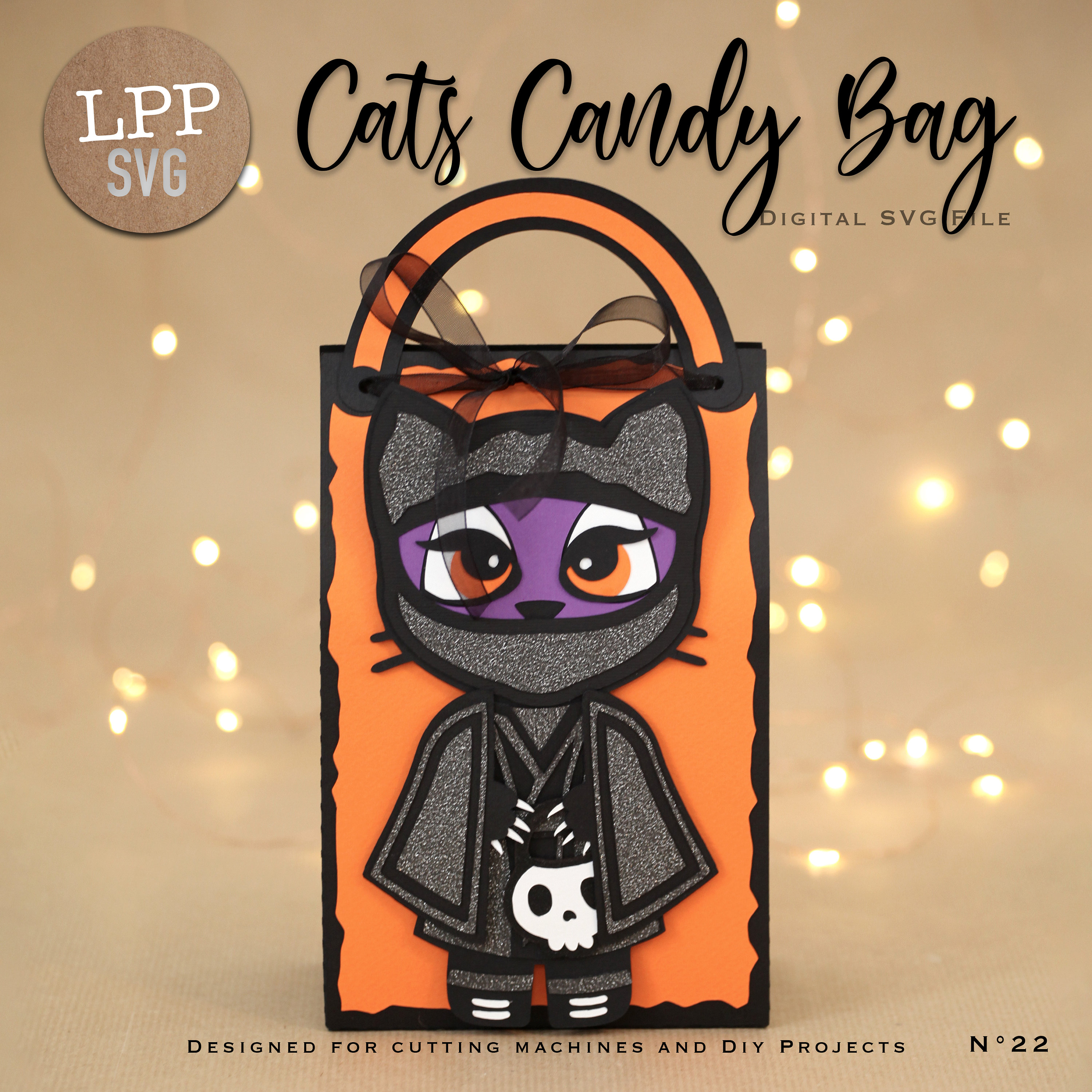 CATS Candy Bag - 3D SVG | Instant Download | Halloween | Project for ...