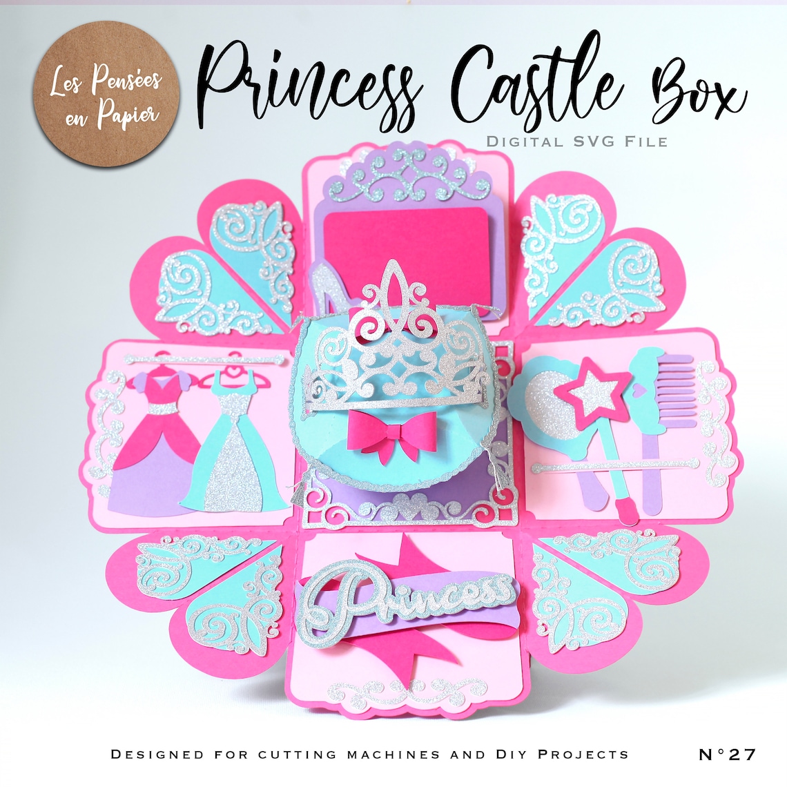 PRINCESS CASTLE Exploding Box SVG Download Digitale | Etsy Italia