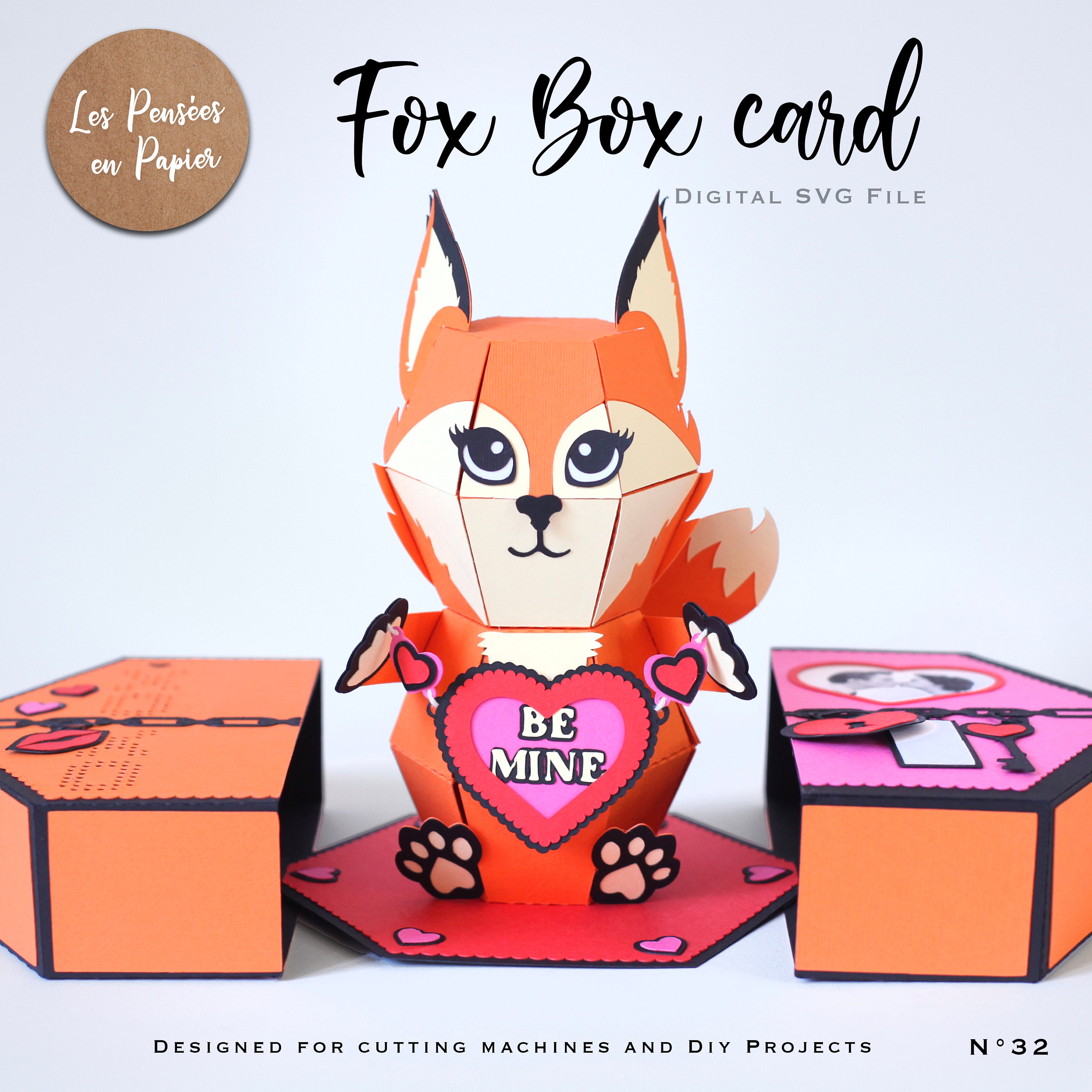 FOX BOX Card SVG Instant Download Svg Project for Cricut - Etsy Australia