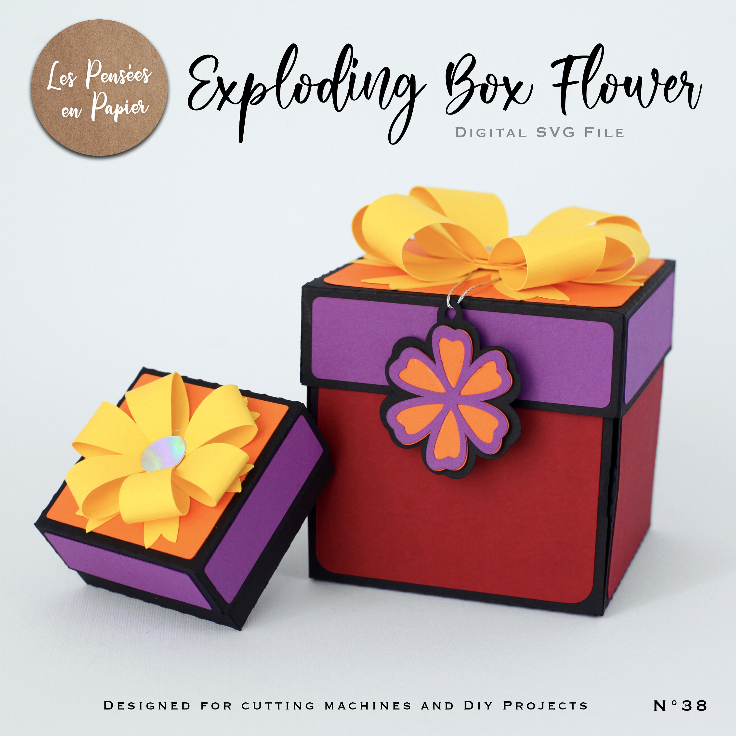 EXPLODING Box FLOWER SVG Classic Collection Instant - Etsy