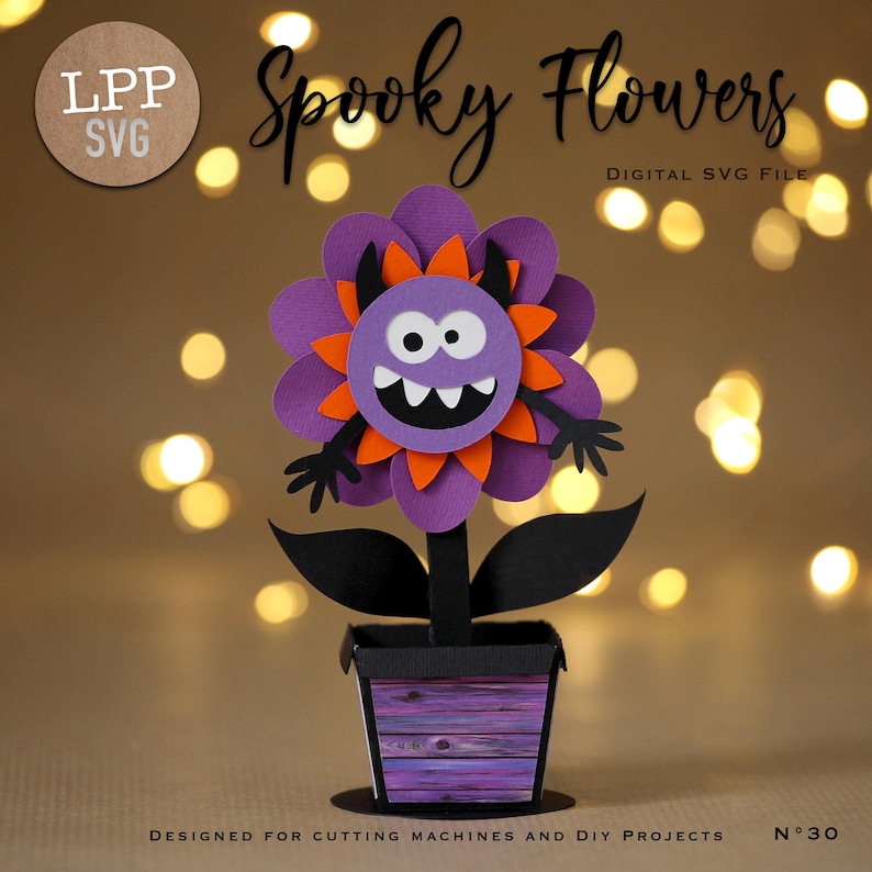 SPOOKY Flowers - 3D SVG | Instant Download | Halloween | Project for ...