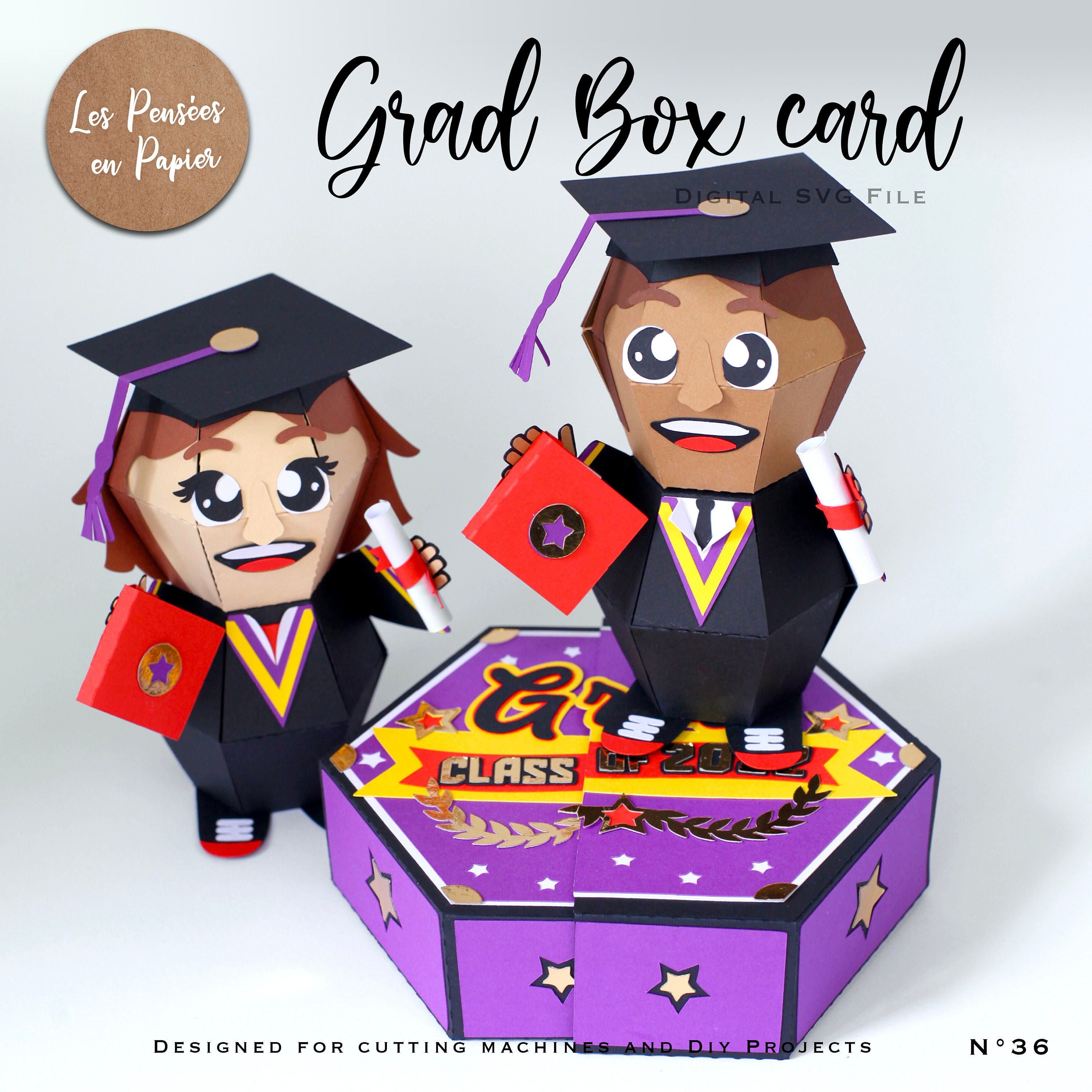 GRAD BOX Card SVG Instant Download Svg Project for Cricut | Etsy UK